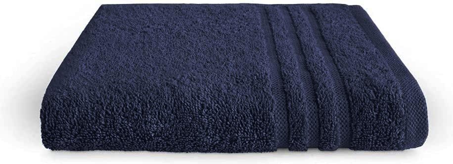 Luxury Navy Blue Bath Sheets Towels 650gsm 90 x 150cm 100% Cotton Pack ...
