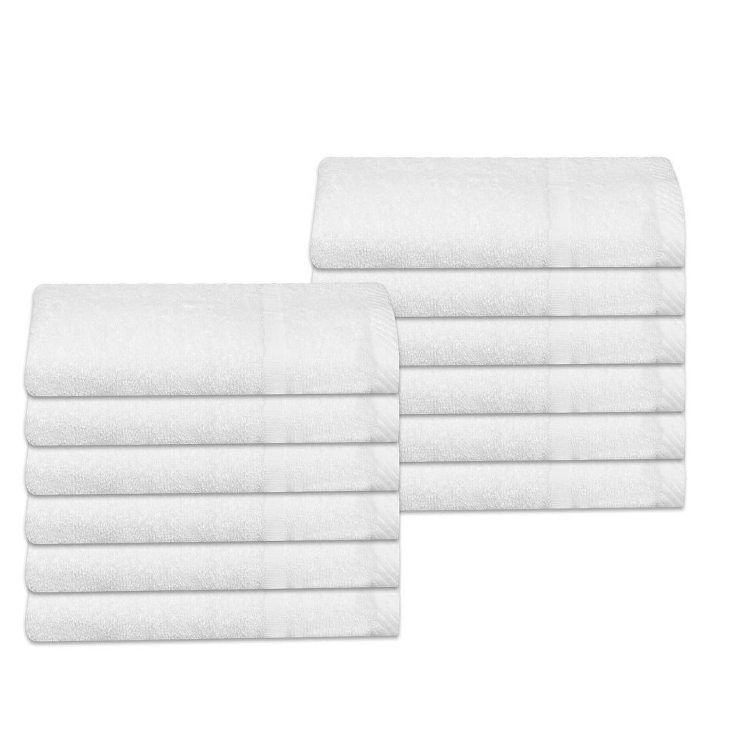White Bath Towels 100% Cotton 400 gsm Packs of 6, 12 and 48 — www ...