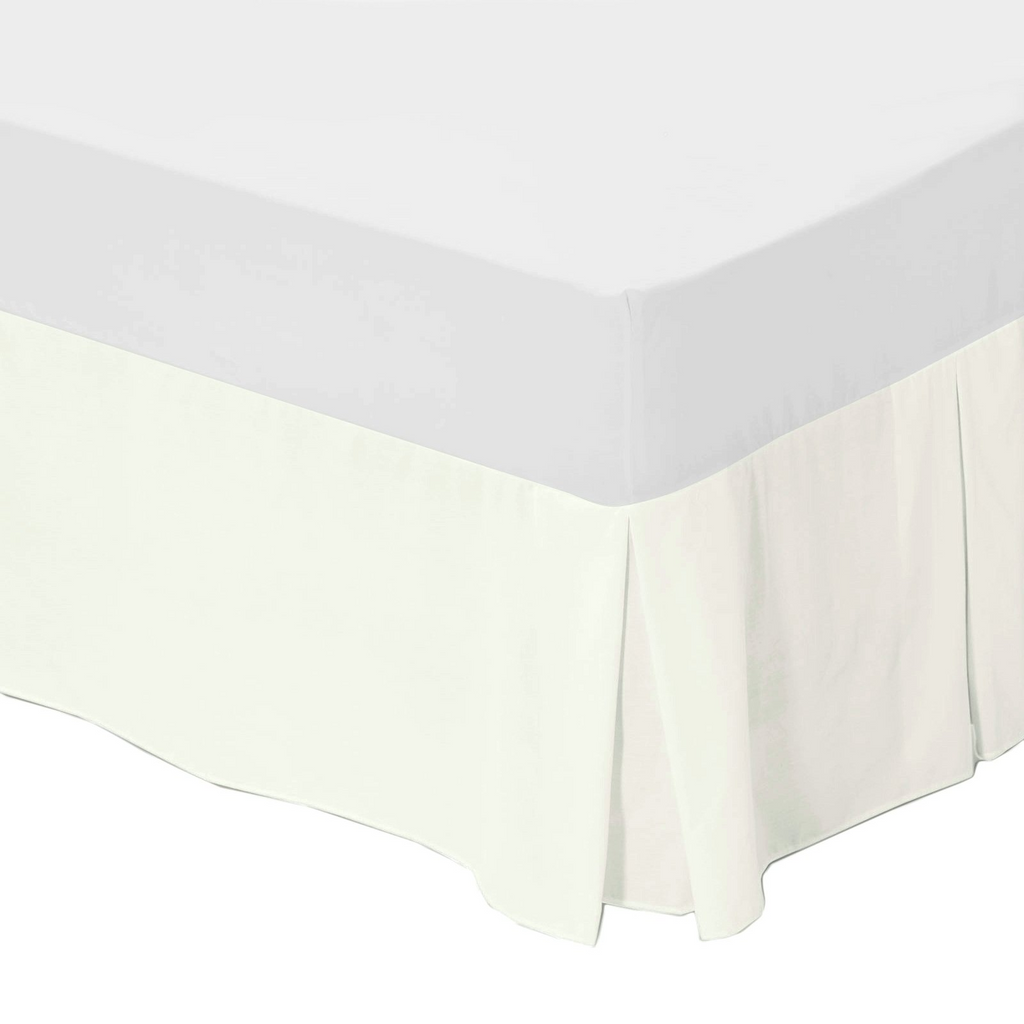 Base Platform Valance Bed Skirt Box Pleated | 6 Bed Sizes | 3 Colours ...
